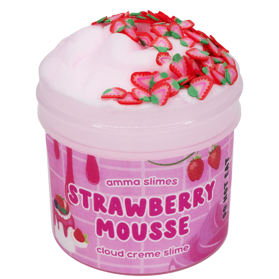 Strawberry Mousse Mini Slime – Amma Slimes