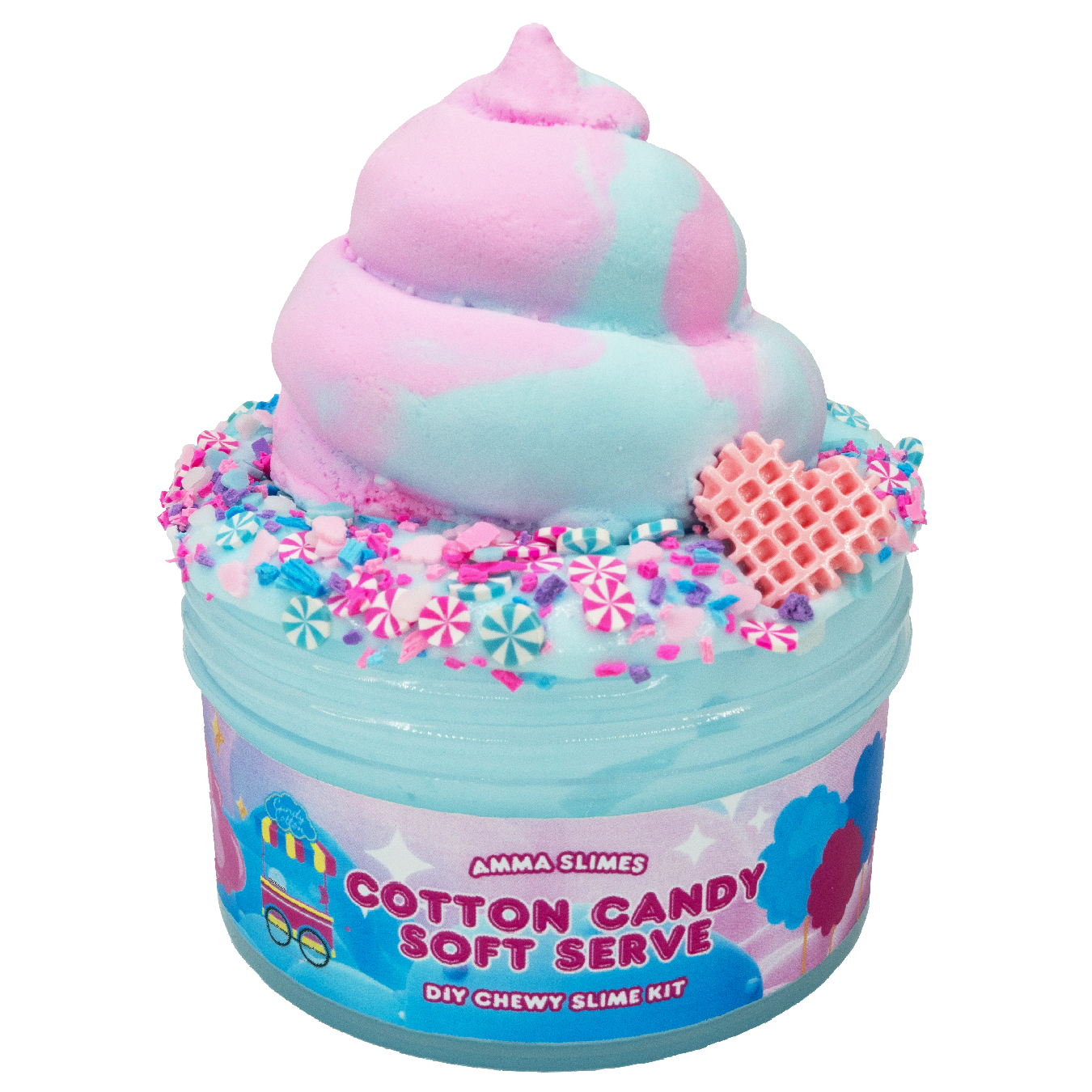 Cotton Candy Soft Serve Slime – Amma Slimes