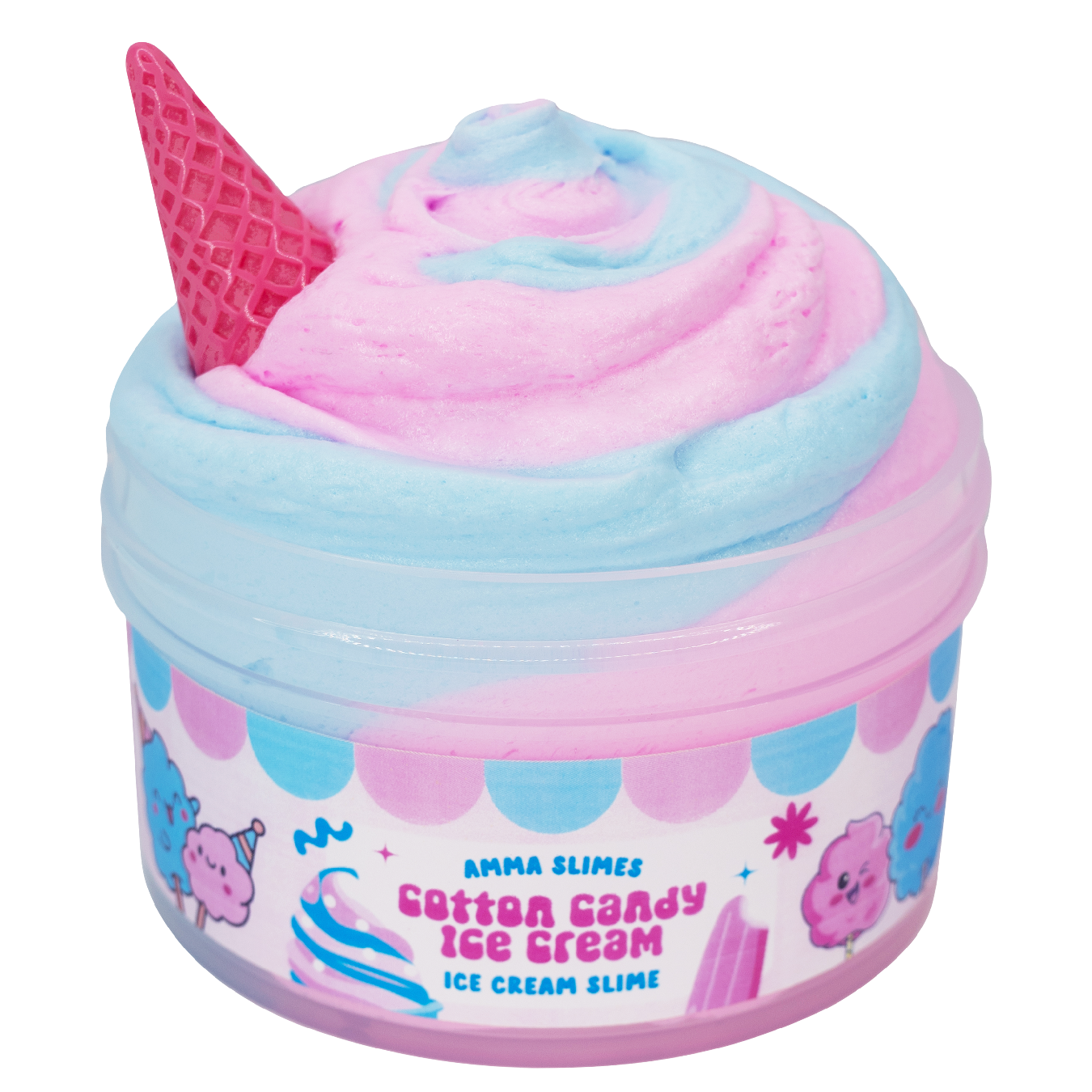 Cotton Candy Ice Cream Slime – Amma Slimes