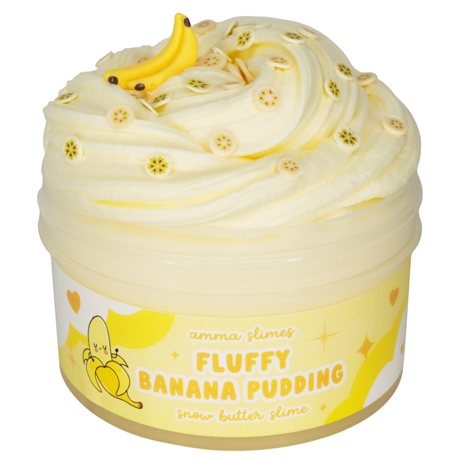 Fluffy Banana Pudding Slime – Amma Slimes